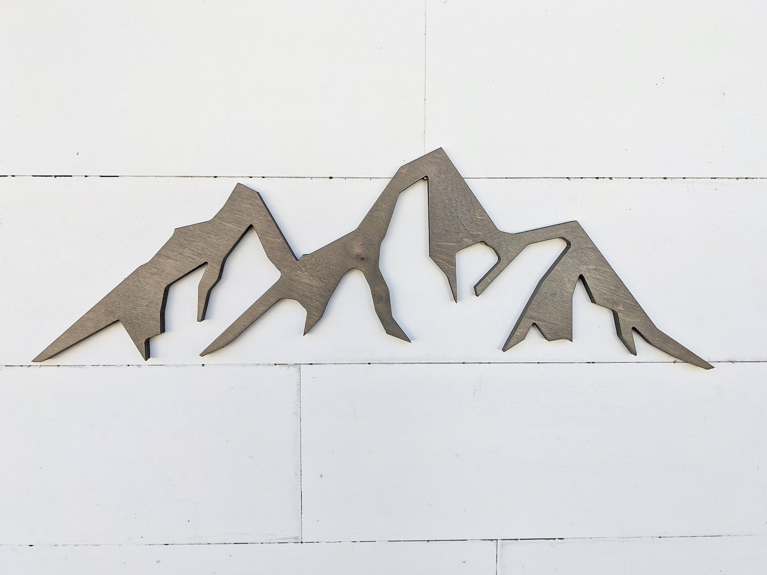 Shadow Peaks Mountains Wall Hanging Shaded Mountains - Etsy