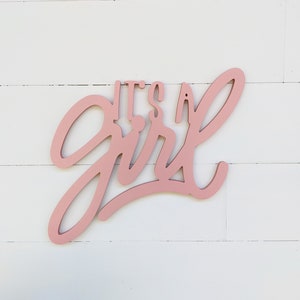 It's a Girl Sign | It's a Girl Door Hanger| Baby Shower Sign | Baby ...