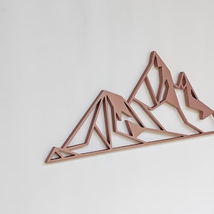 Geometric Mountains Wall Hanging | Geometric Woodland Theme Mountain ...