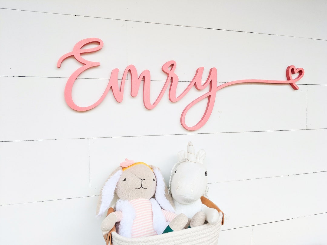 Baby Girl Nursery Sign, Baby Name Cutout, Girls Nursery, Baby Name Sign ...