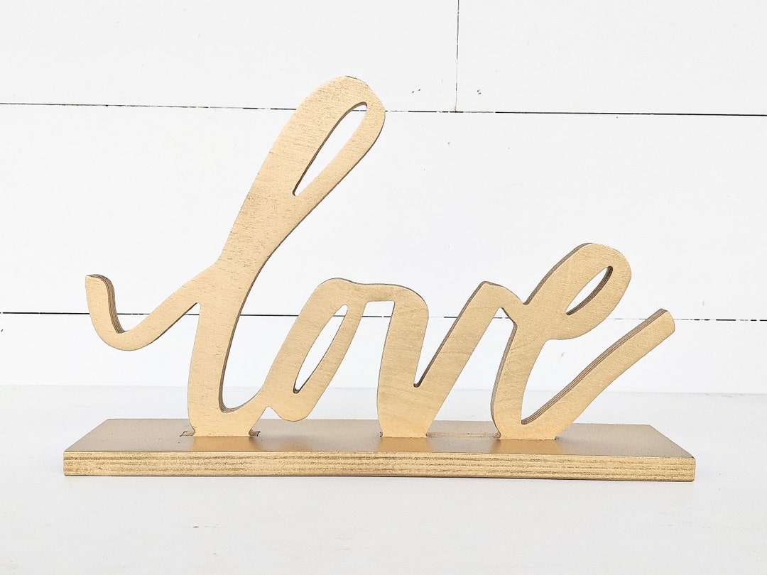 Love Free-standing Sign | Valentine's Decor | Wedding Decor | Love Word ...