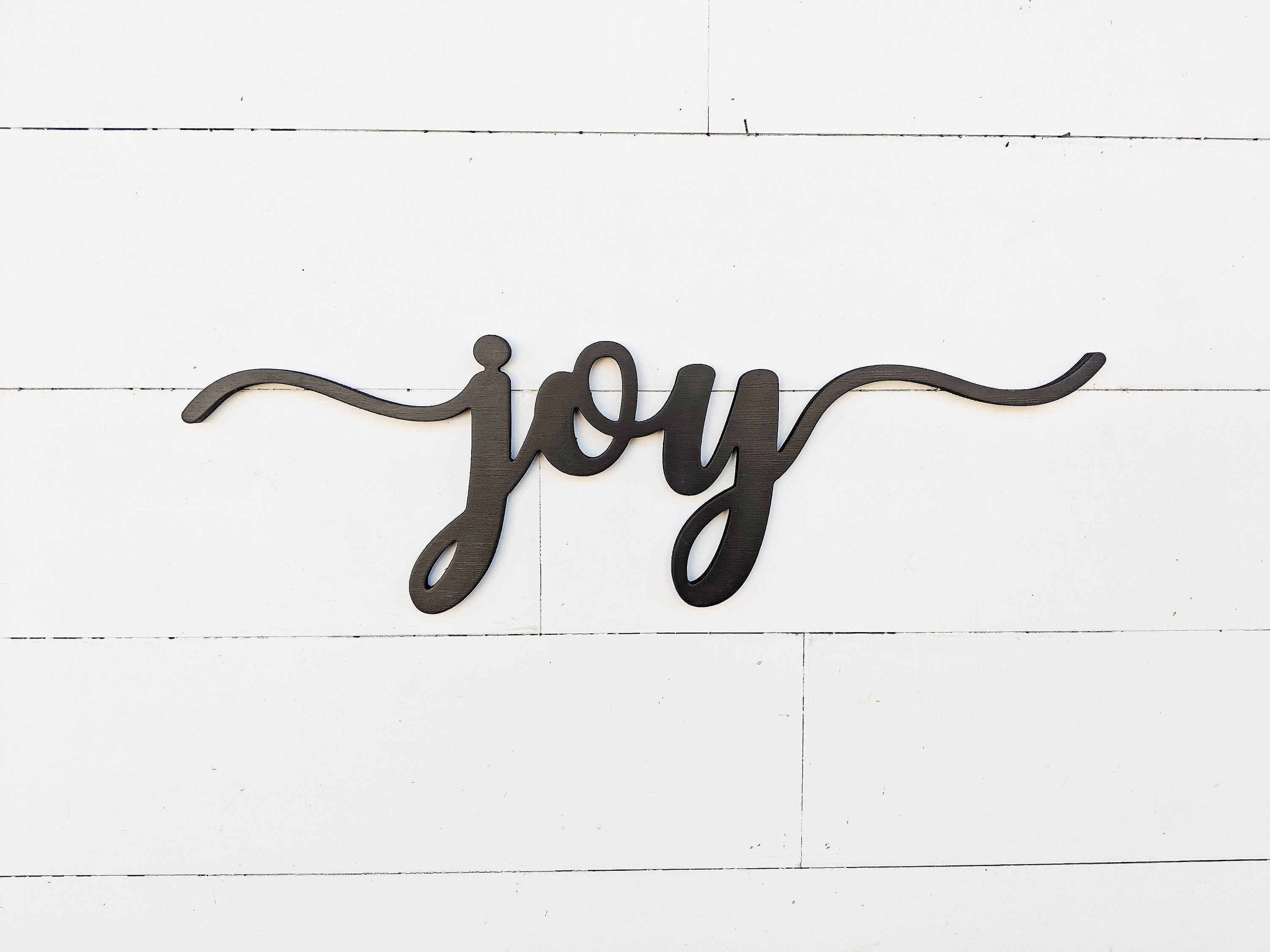 Joy Wood Cutout Joy Sign Wood Joy Sign | Etsy