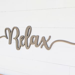 Relax Wood Cutout | Relax Sign | Relax Wall Sign | Relax Decor - Etsy