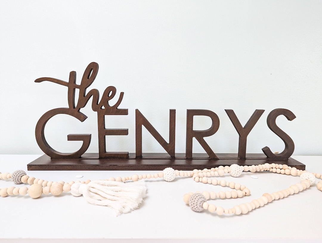 Freestanding Wooden Letters Last Name Wedding Sign: Sweetheart Table ...