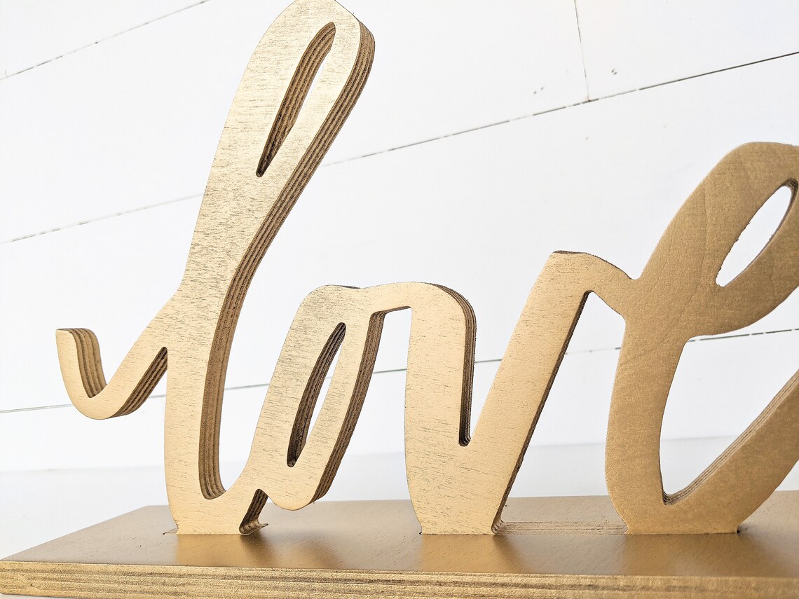 Love Free-standing Sign Valentine's Decor Wedding | Etsy