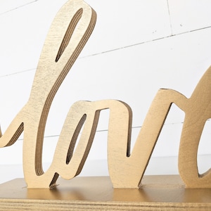 Love Free-standing Sign | Valentine's Decor | Wedding Decor | Love Word ...