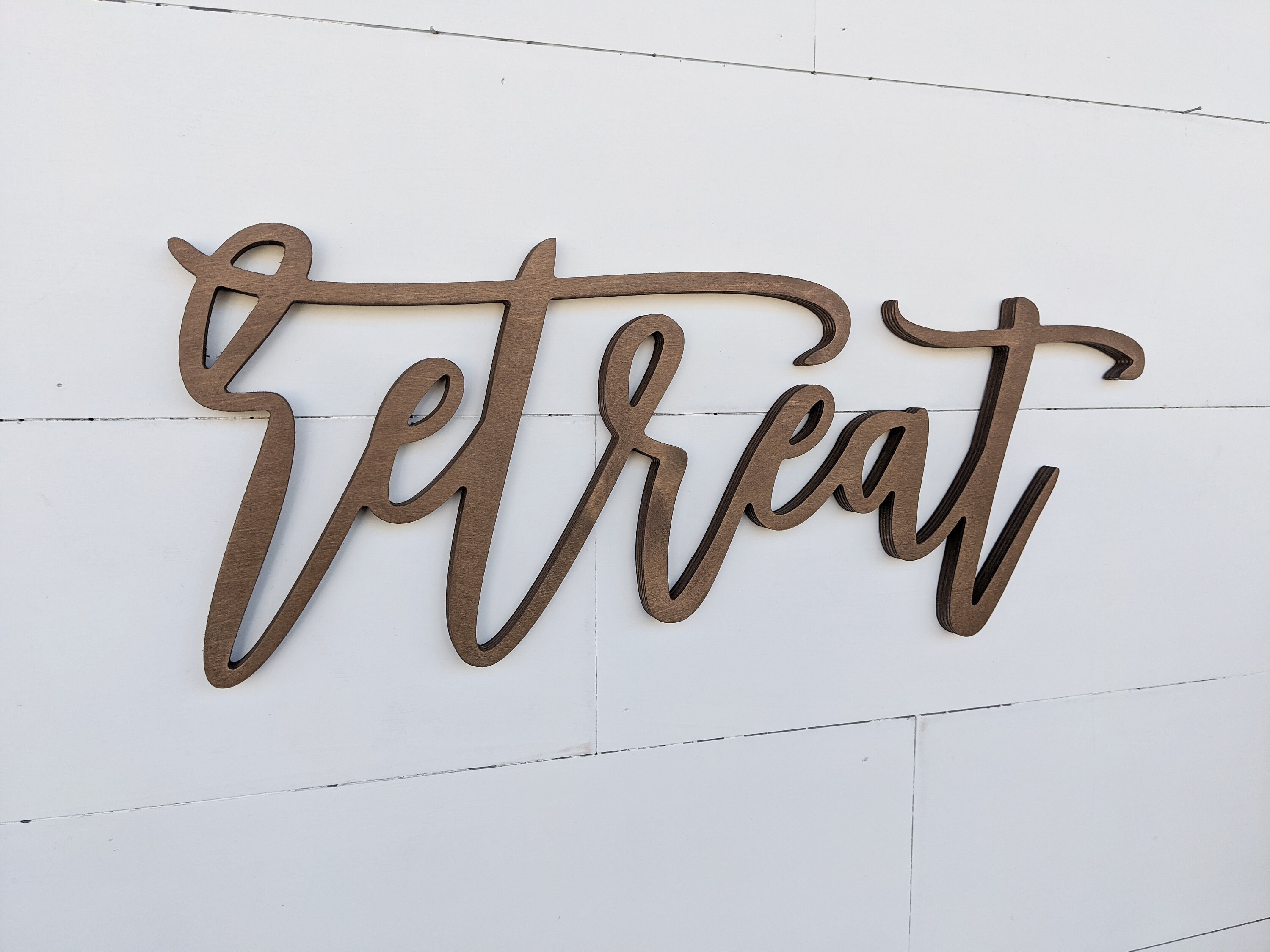 Retreat Sign Retreat Word Cutout 1/2 Thick Wooden | Etsy