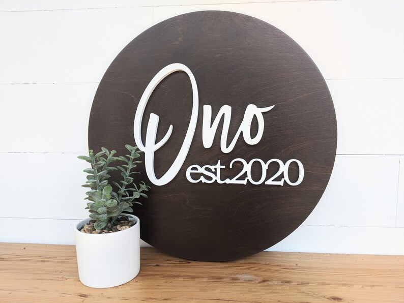 Custom Round Wedding Gift Sign Circular Wedding Sign with | Etsy