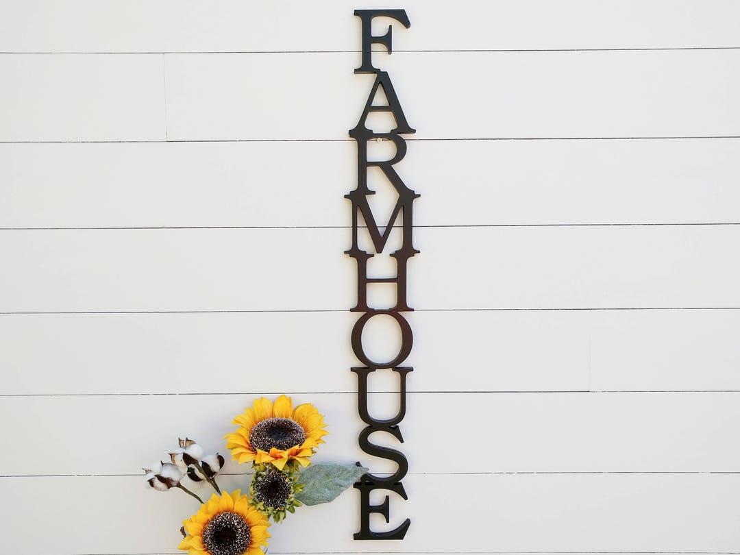 Farmhouse Word Cutout | Wooden Letters | Farmhouse Sign | Modern ...
