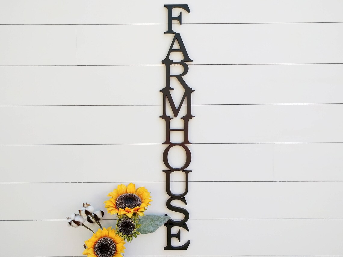 Farmhouse Word Cutout Wooden Letters Farmhouse Sign - Etsy