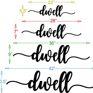 Dwell Word Cutout | Wooden Letters | Dwell Sign | - Etsy