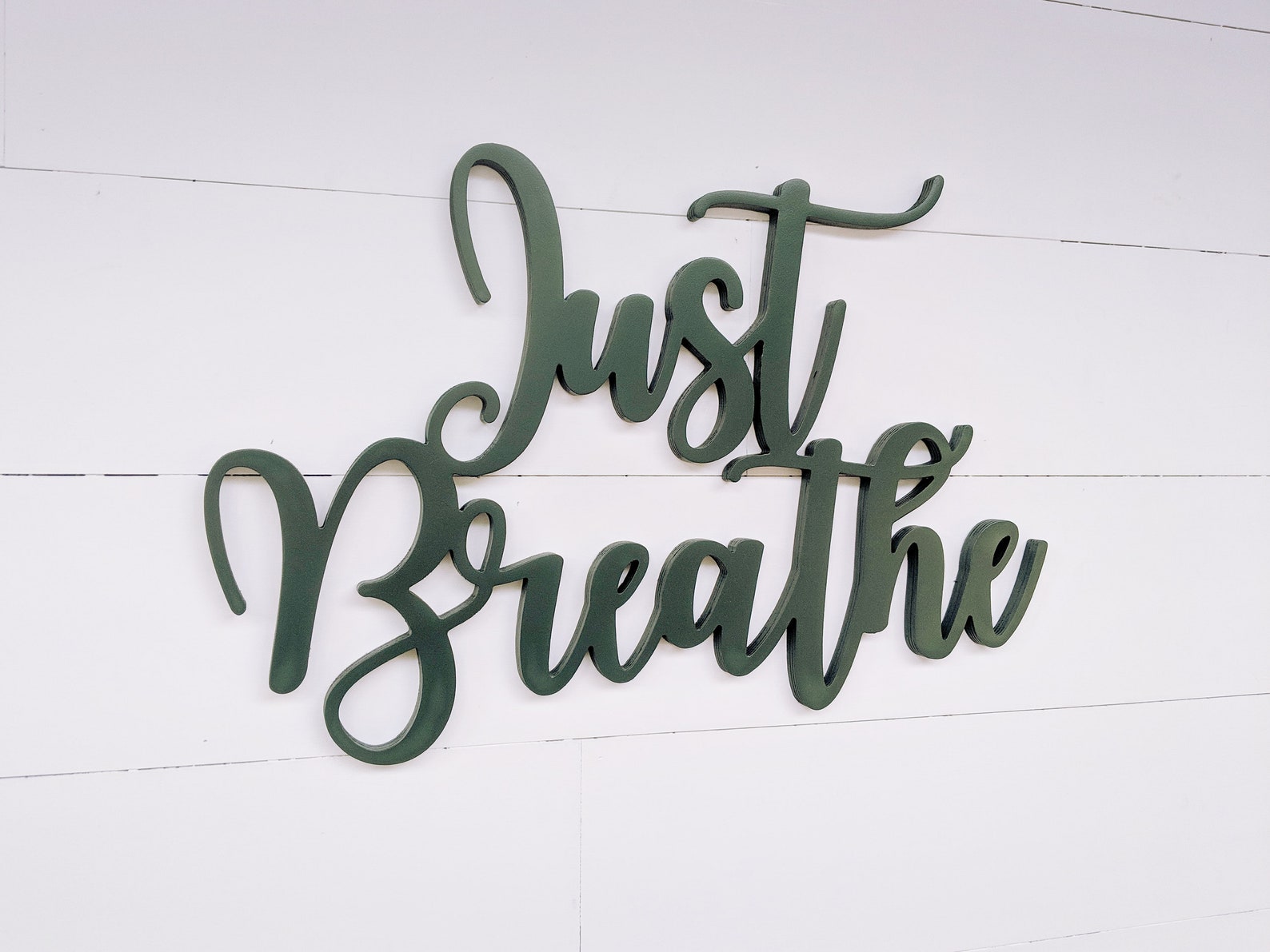 Just Breathe Sign Home Decor Just Breathe Word Cut Out - Etsy