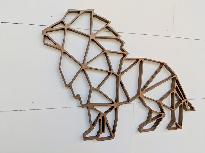 Geometric Lion Wall Hanging | Geometric Safari Wall Decor | Kids ...