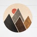 Round Mountain Wood Art Abstract Wood Mountain Wall Art - Etsy