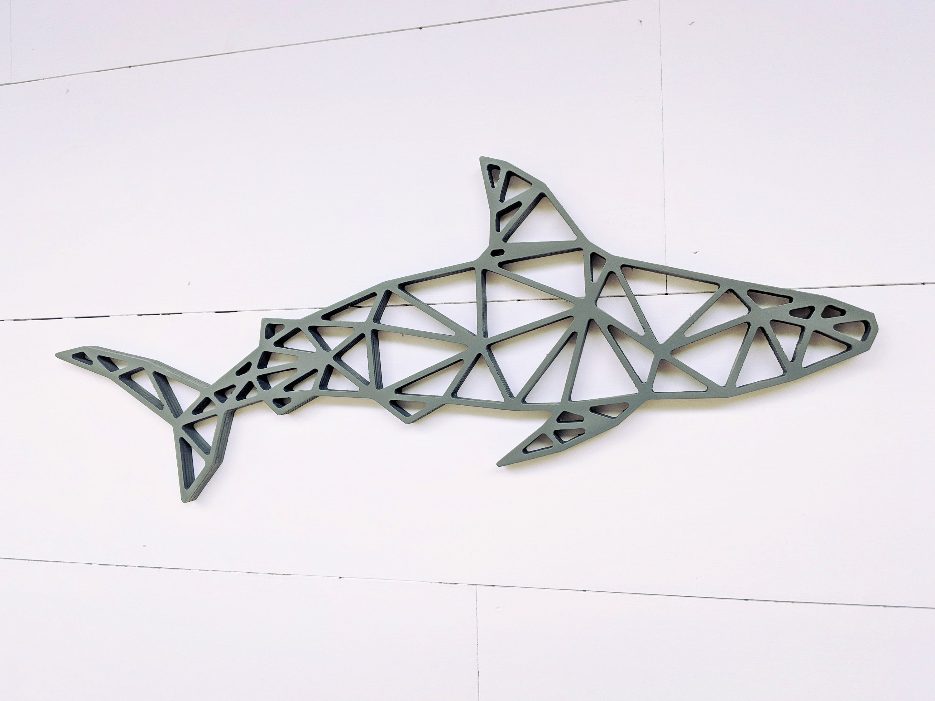 Geometric Shark Ocean Nursery Nursery Art Kids Room Art - Etsy