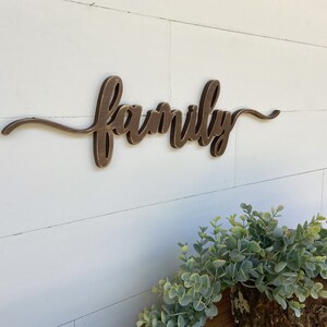 Family Word Cut Out | Family Sign | Wooden Letters | Family Cutout ...