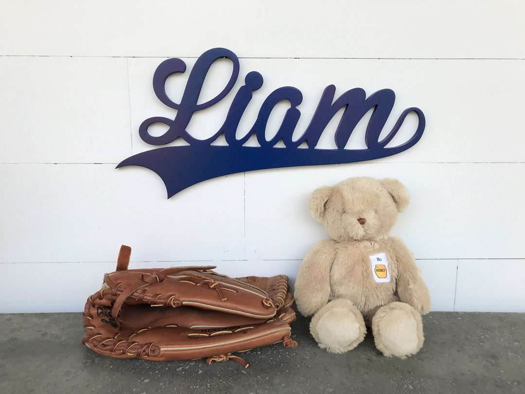Baby Boy Nursery Sign, Baby Name Cutout, Sports Theme Nursery, Boys ...