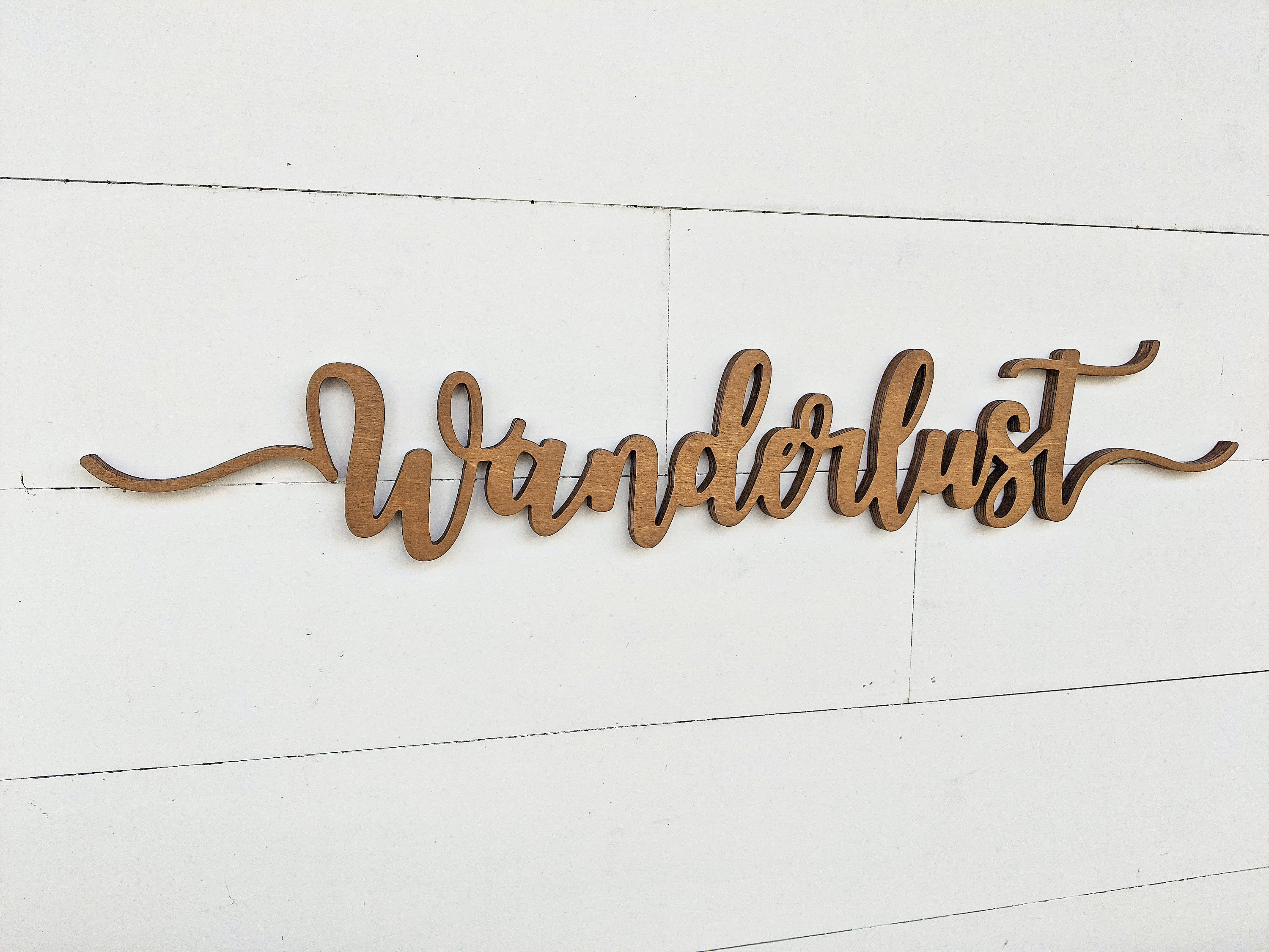 Wanderlust Sign Color Options Wanderlust Word Cutout Boho | Etsy