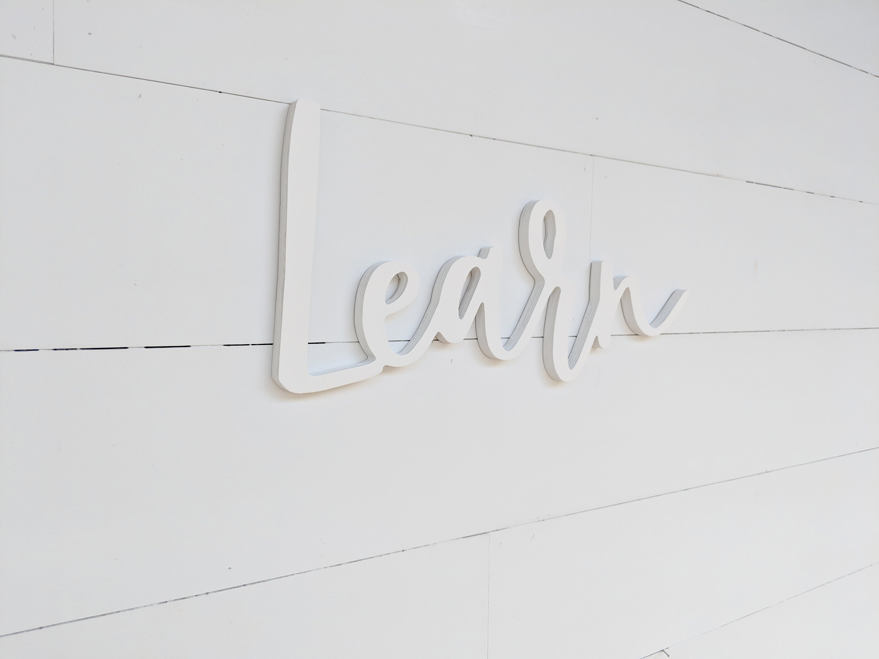 Learn Sign Learn Word Cutout 1/2 Thick Wooden Letters | Etsy