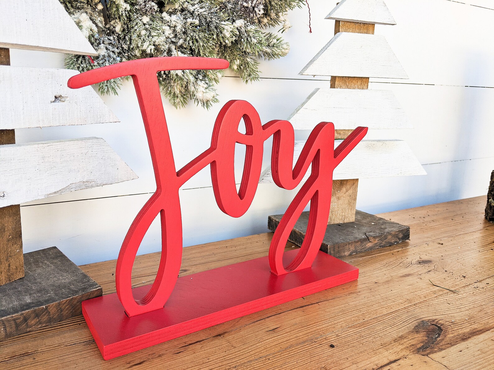 Joy Free-standing Sign Christmas Decor Joy Sign Christmas | Etsy
