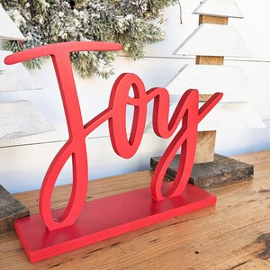 Joy Free-standing Sign | Christmas Decor | Joy Sign| Christmas Mantel ...