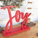 Joy Free-standing Sign Christmas Decor Joy Sign Christmas Mantel ...