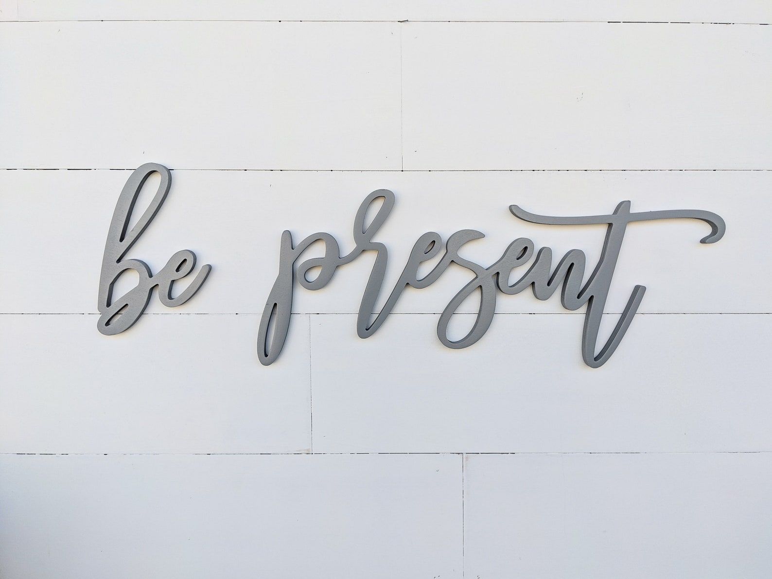 Be Present Word Cutout Be Present Wooden letters Be | Etsy