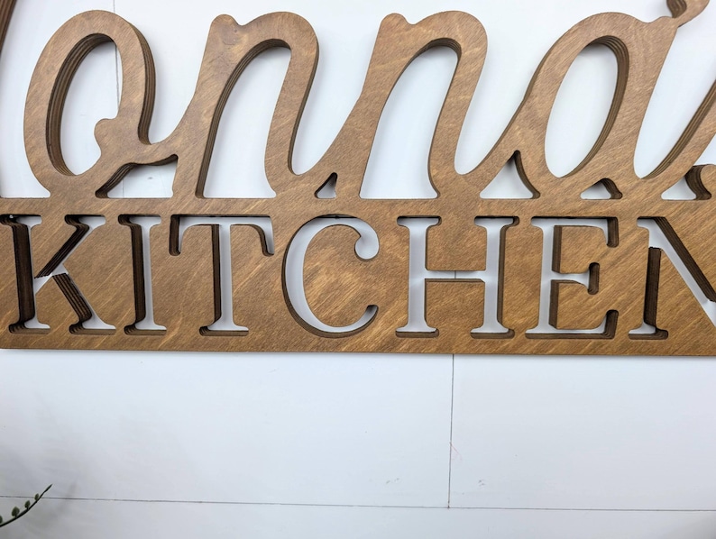 Personalized Wooden Kitchen Sign | Gift for Mom, Grandma - Etsy