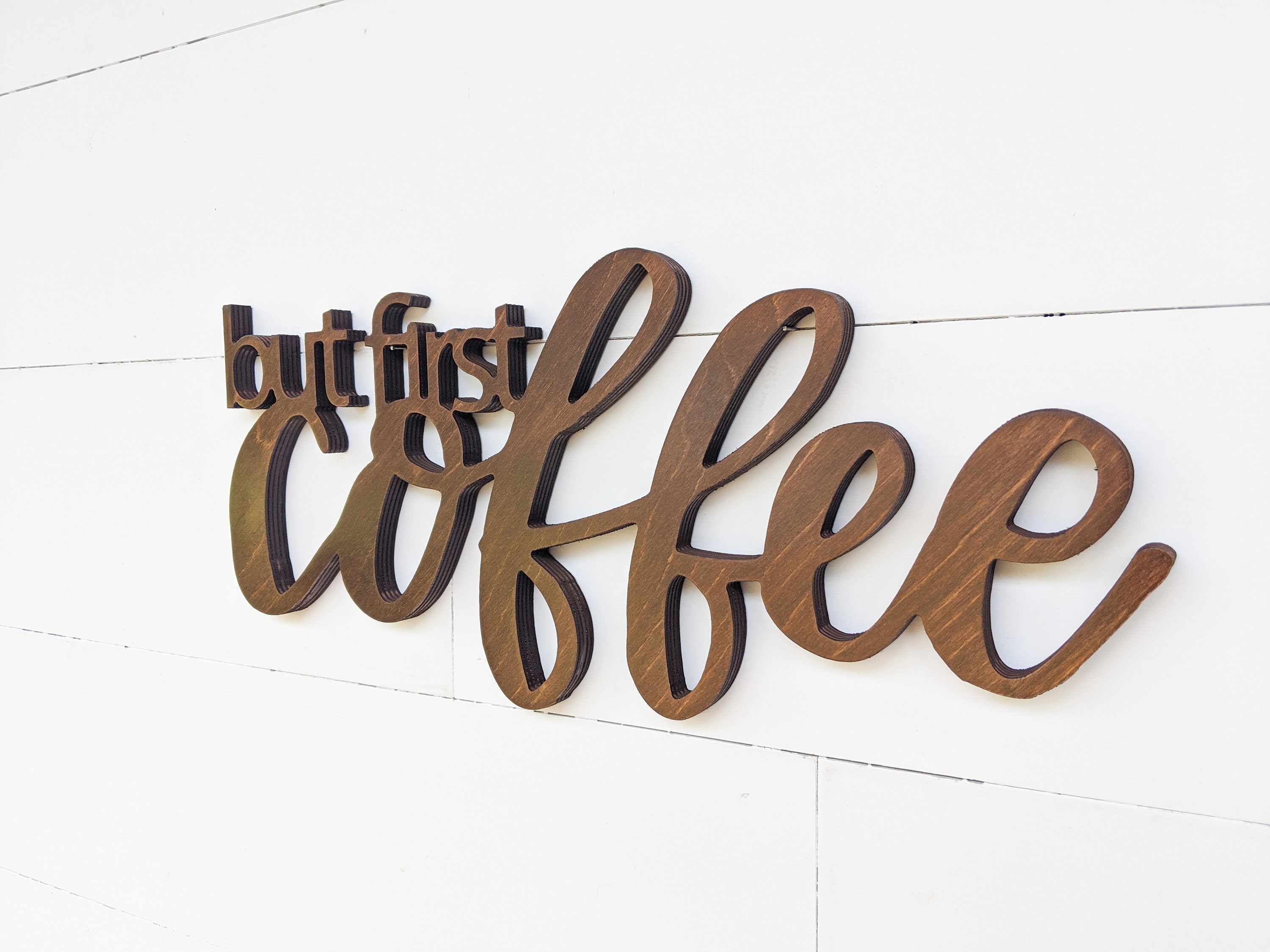 But First Coffee Sign Wooden Coffee Sign Coffee Phrase | Etsy