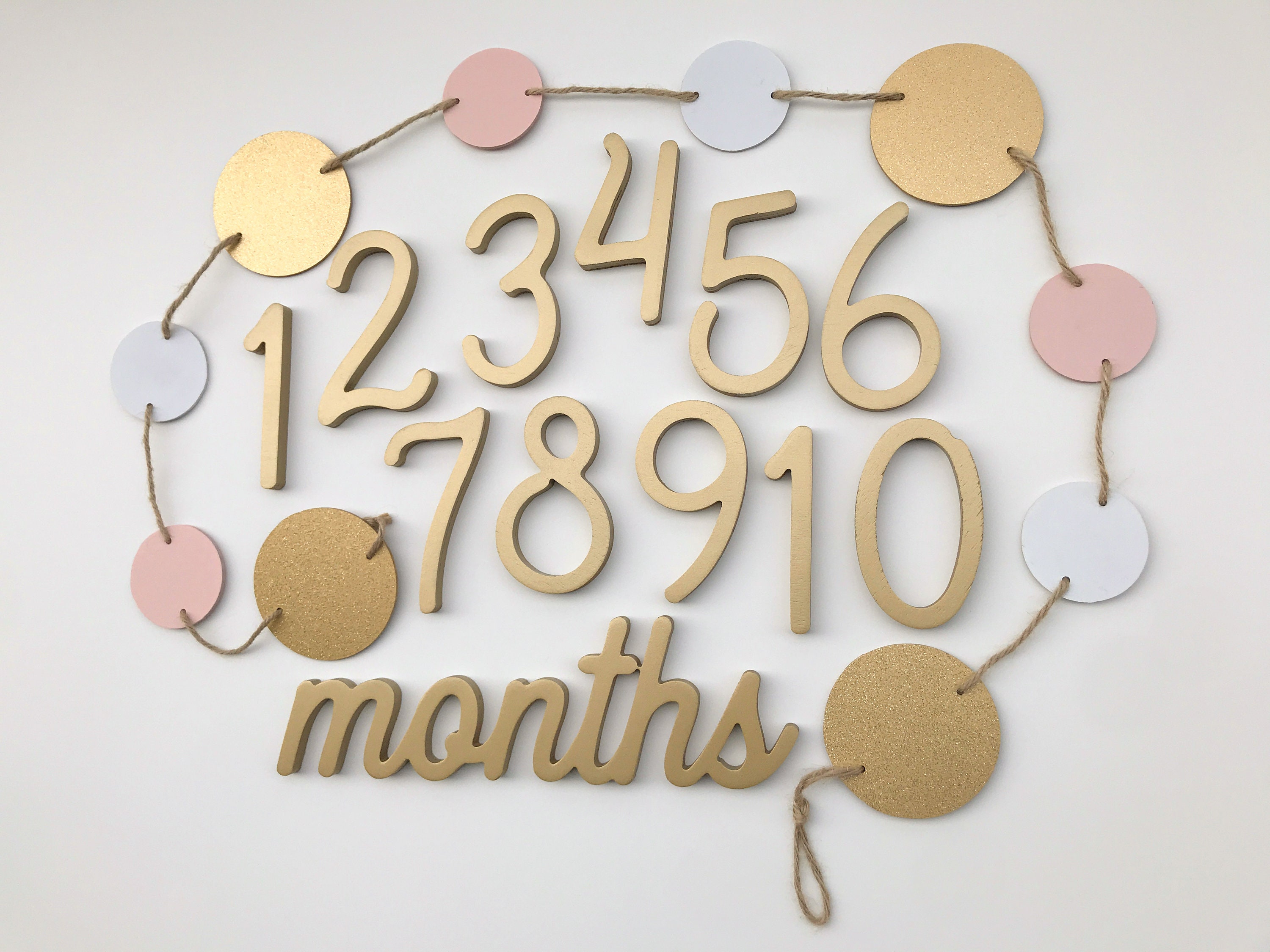 Baby Monthly Milestone Photo Prop Wooden Numbers Sign Baby - Etsy