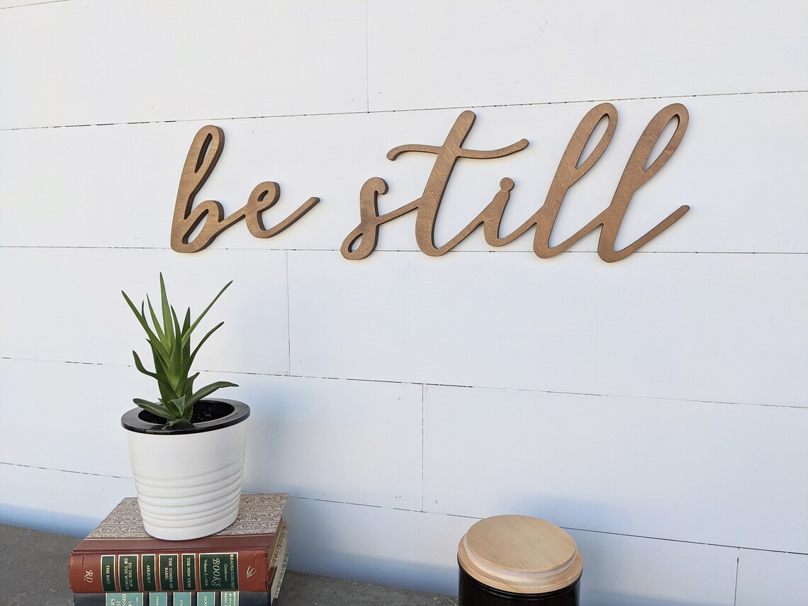 Be Still Word Cutout Be Still Wooden Letters Be Still - Etsy
