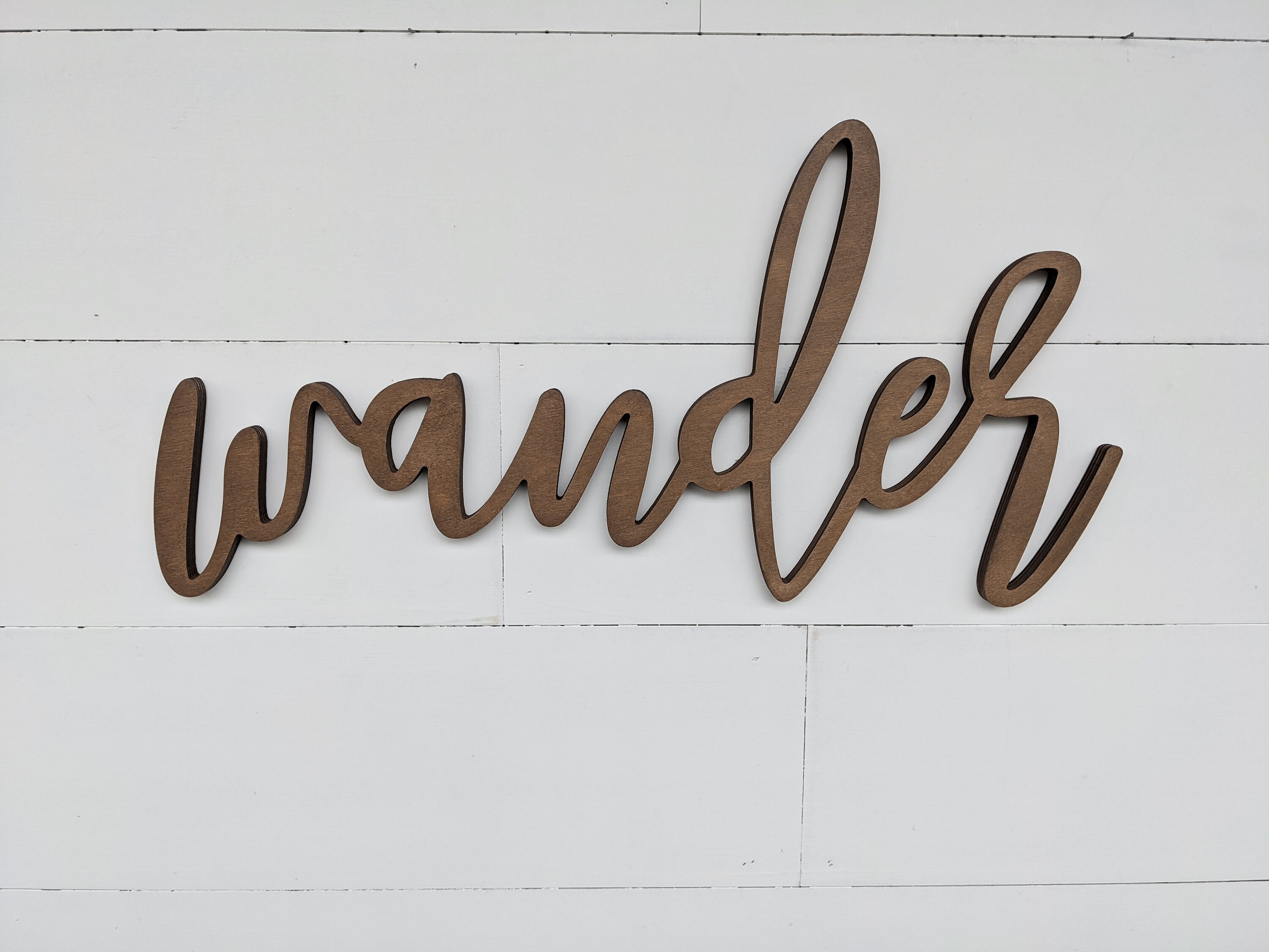 Wander Sign Wander Word Cutout 1/2 Thick Wooden | Etsy