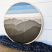 Round Mountain Wood Art Layered Mountains Wall Art - Etsy