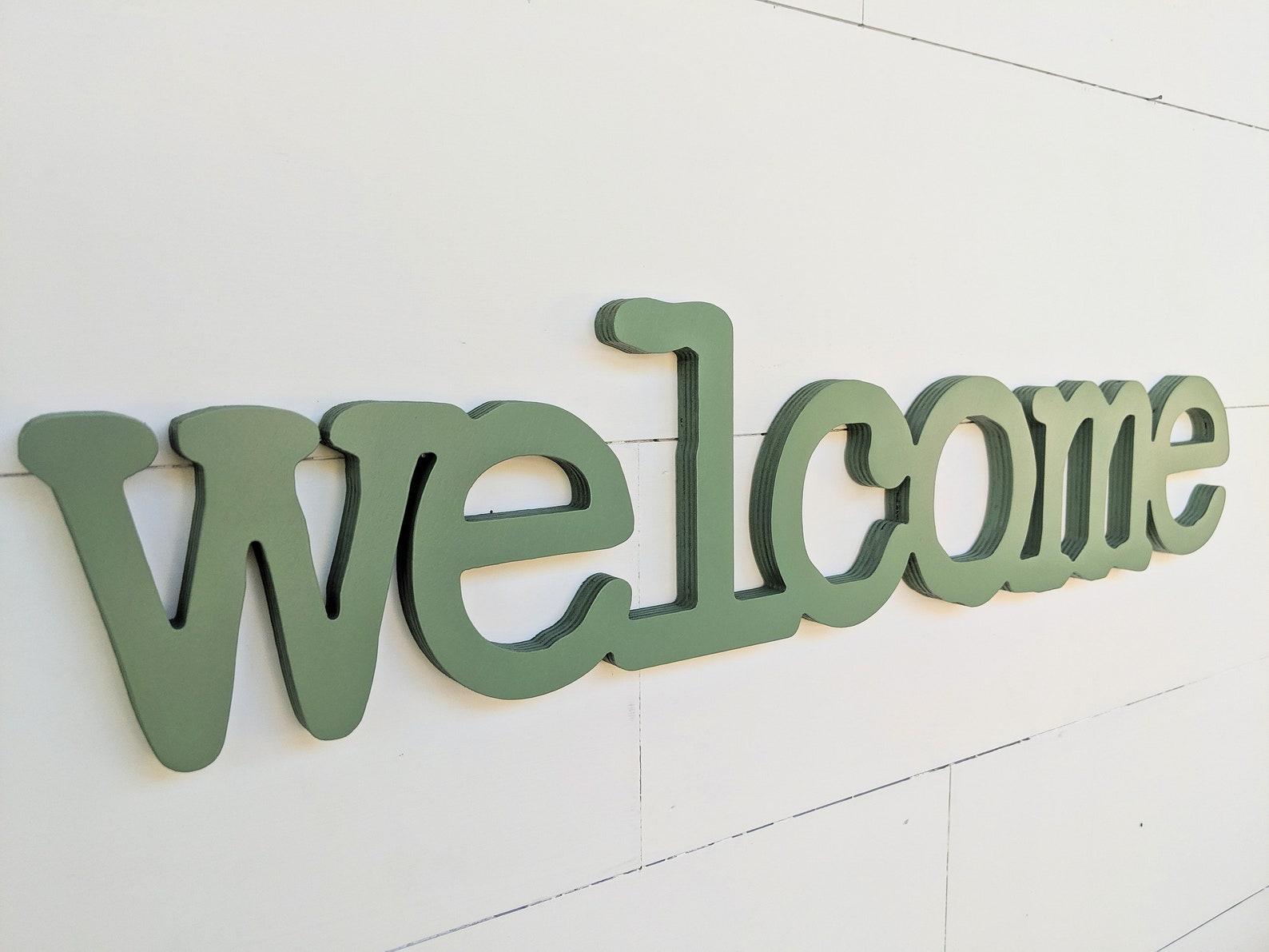 Welcome Sign Welcome Wood Sign Welcome Cutout 1/2 | Etsy