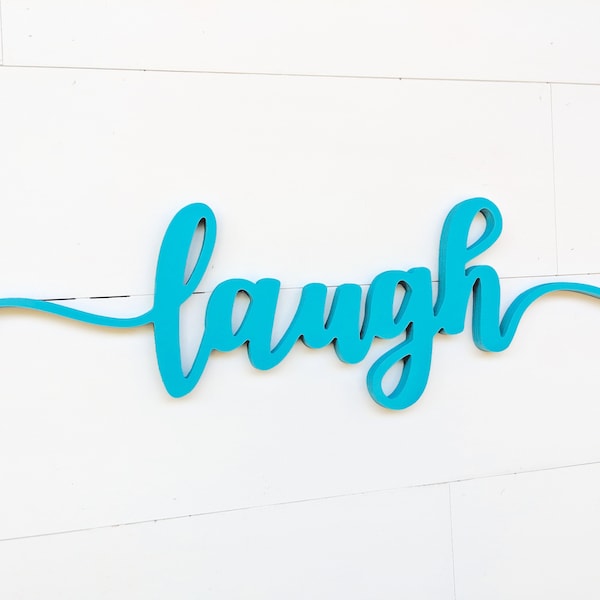 Wooden Laugh Sign - Etsy