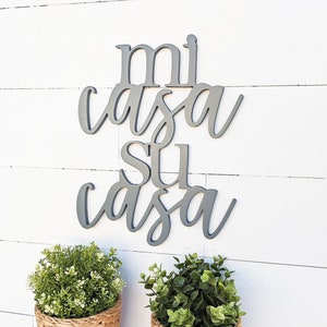 Mi Casa Su Casa Sign | Word Cut Out Sign | Wooden Home Sign | Wooden ...