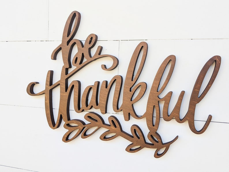 Be Thankful Sign Fall Wall Art 1/2 Thick Wooden Be | Etsy