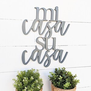 Mi Casa Su Casa Sign | Word Cut Out Sign | Wooden Home Sign | Wooden ...
