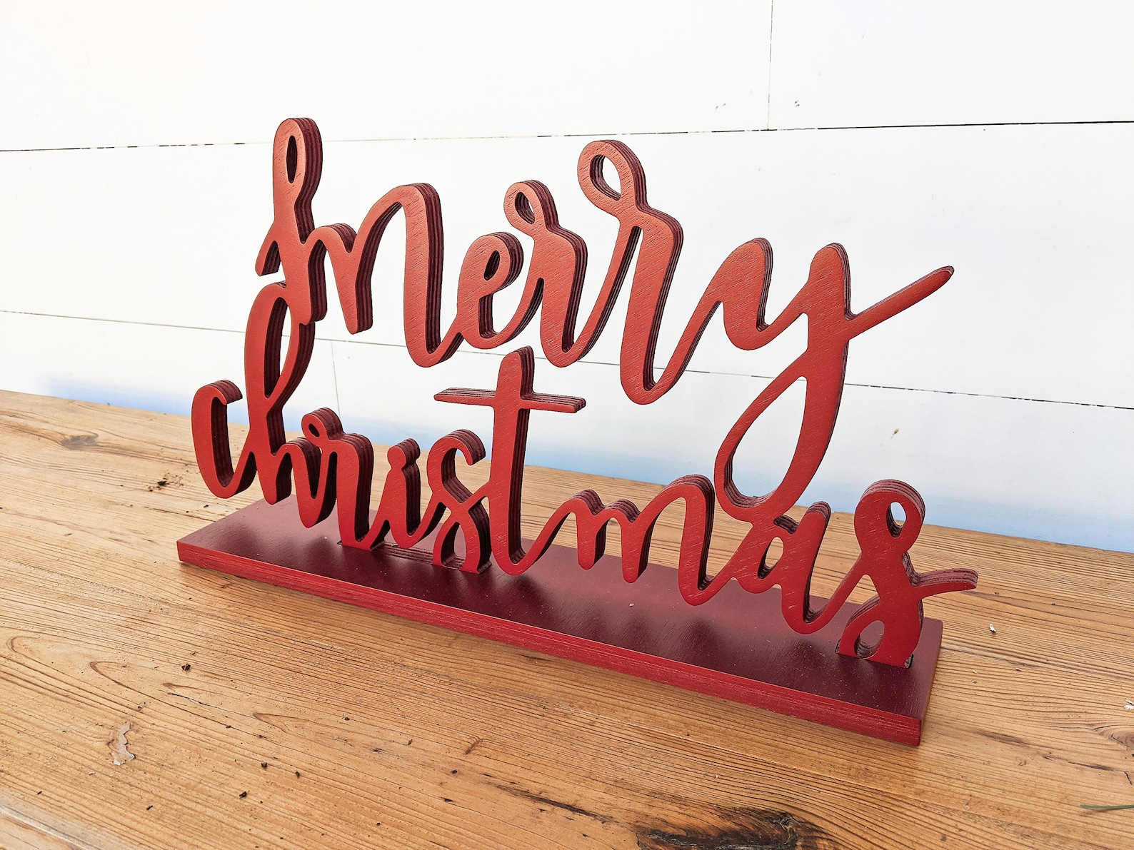 Merry Christmas Free-standing Sign Christmas Decor Merry - Etsy