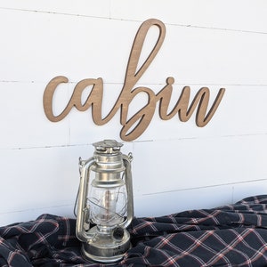 Cabin Sign, Cabin Word Cutout, 1/2" Thick Wooden Letters Cabin Sign ...