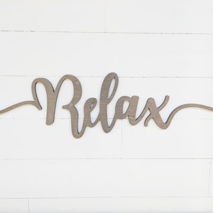 Relax Wood Cutout | Relax Sign | Relax Wall Sign | Relax Decor - Etsy