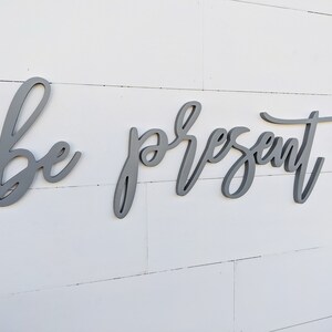Be Present Word Cutout | Be Present Wooden Letters | Be Present Sign ...