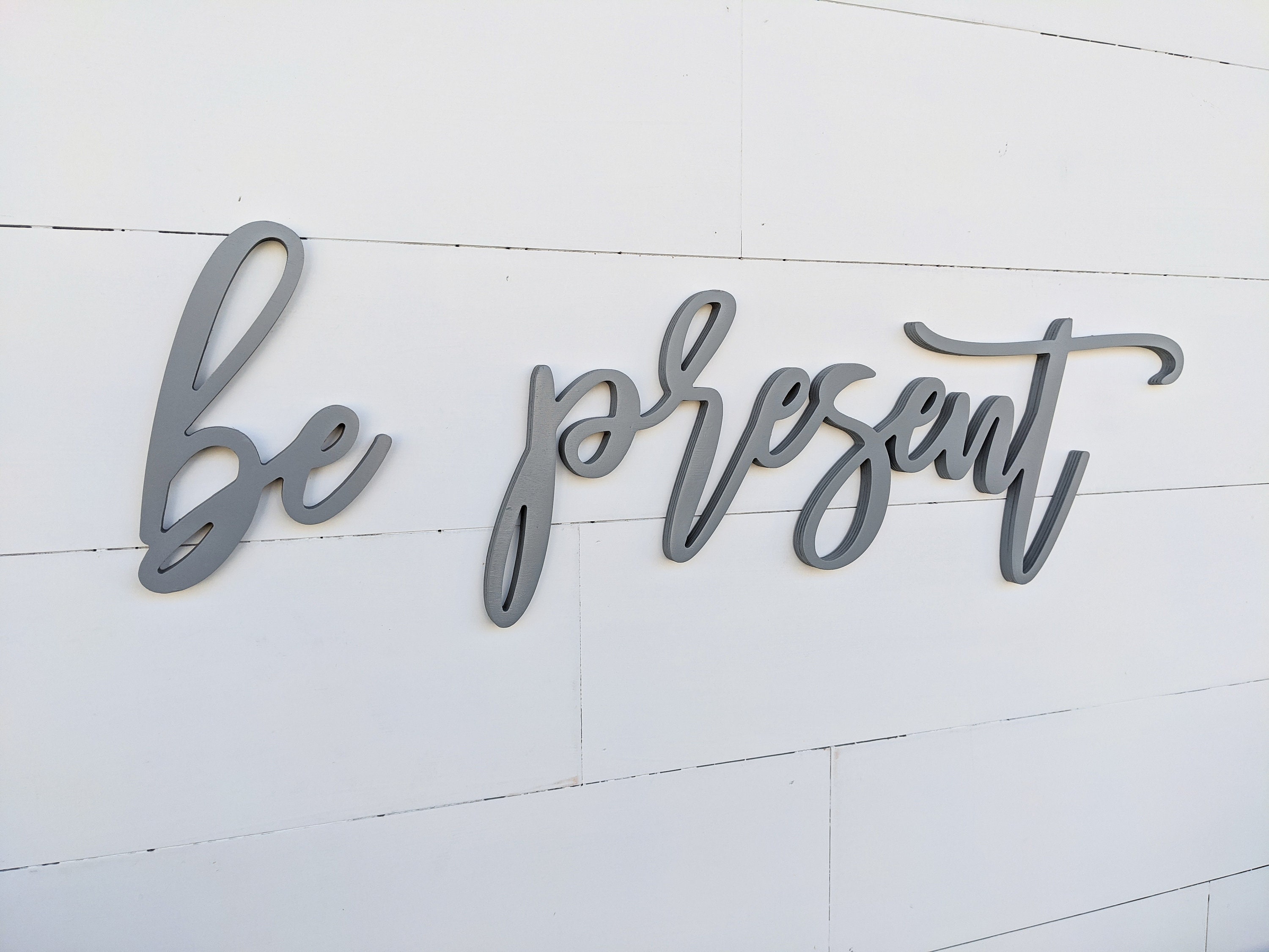 Be Present Word Cutout Be Present Wooden letters Be | Etsy