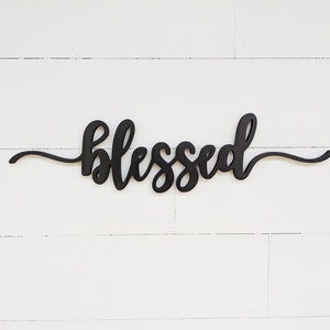 Blessed Word Cutout | Word Wooden Letters | Blessed Wall Art | Blessed ...