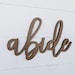 Abide Sign, Abide Word Cutout, 1/2 Thick Wooden Letters Abide Sign ...