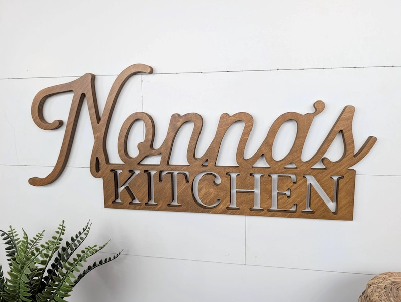 Personalized Wooden Kitchen Sign | Gift for Mom, Grandma - Etsy
