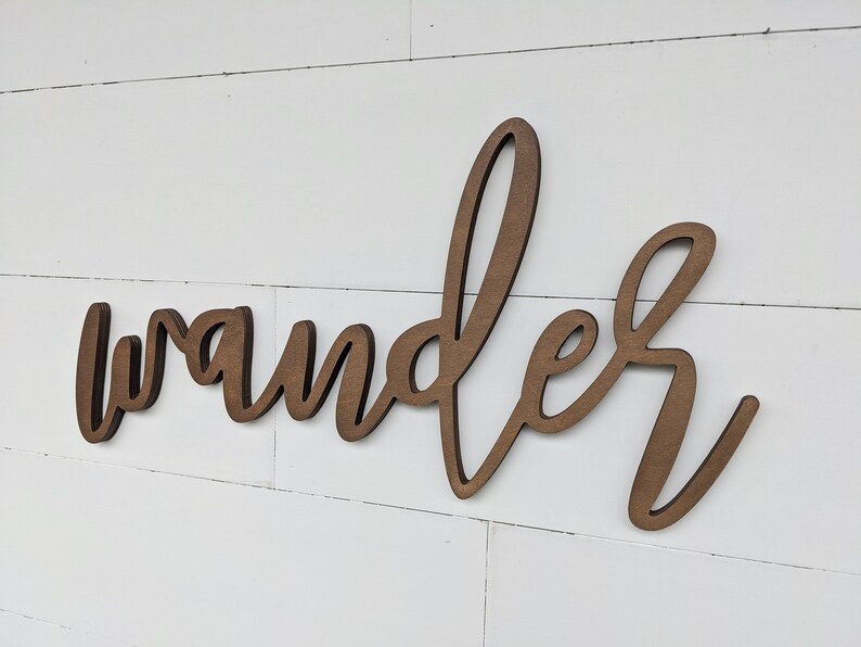 Wander Sign Wander Word Cutout 1/2 Thick Wooden - Etsy