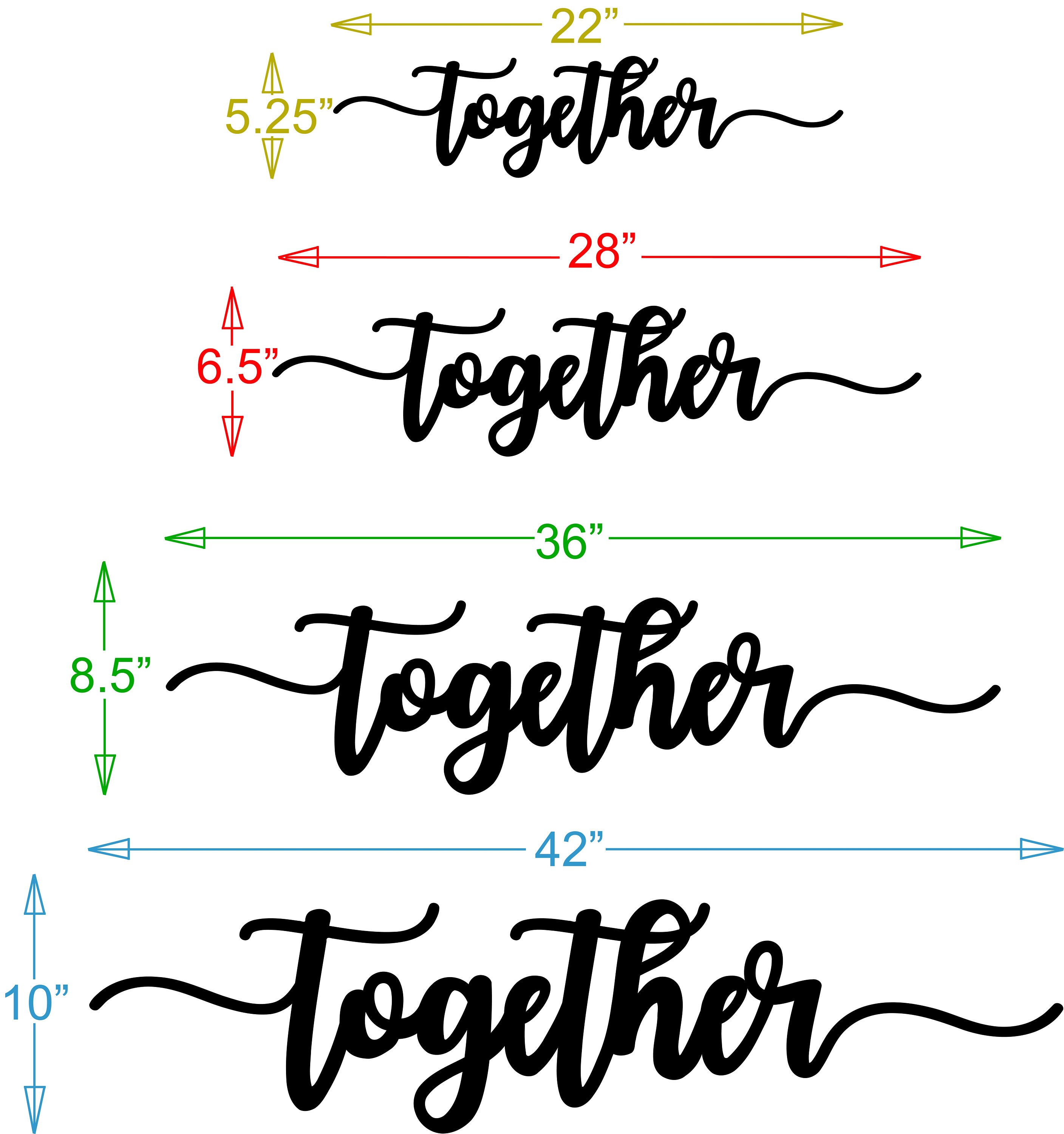 Together Word Cutout Wooden Letters Together Sign - Etsy Canada