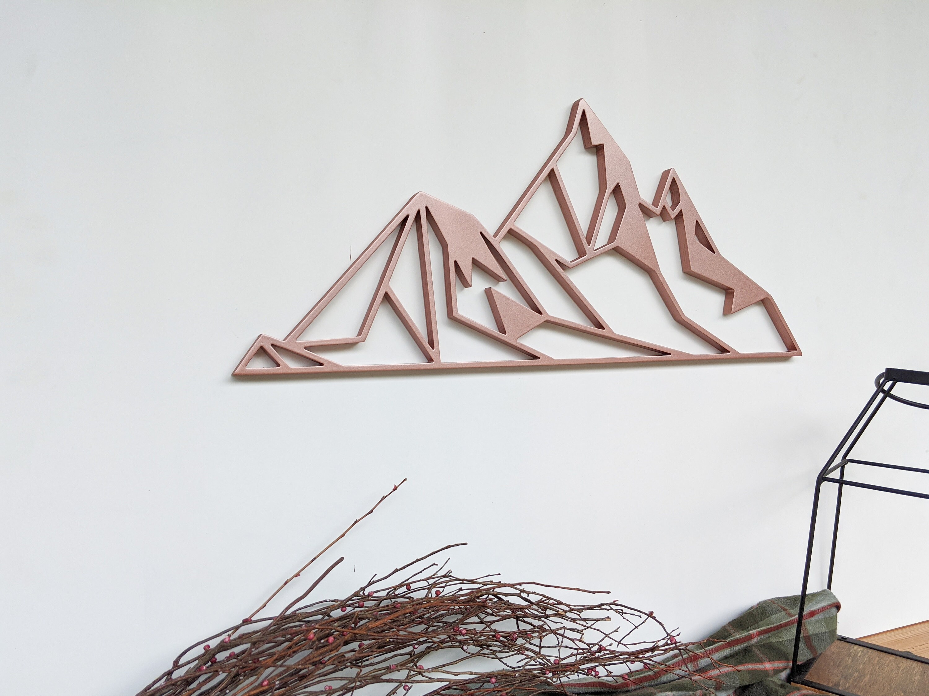 Geometric Mountains wall hanging Geometric woodland theme | Etsy