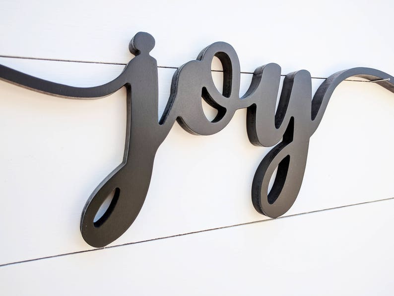 Joy Wood Cutout Joy Sign Wood Joy Sign | Etsy